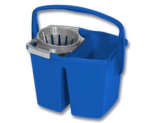 Seau essoreur avec bi bac - 2 x 7 L - Hygiene du Val de Drome